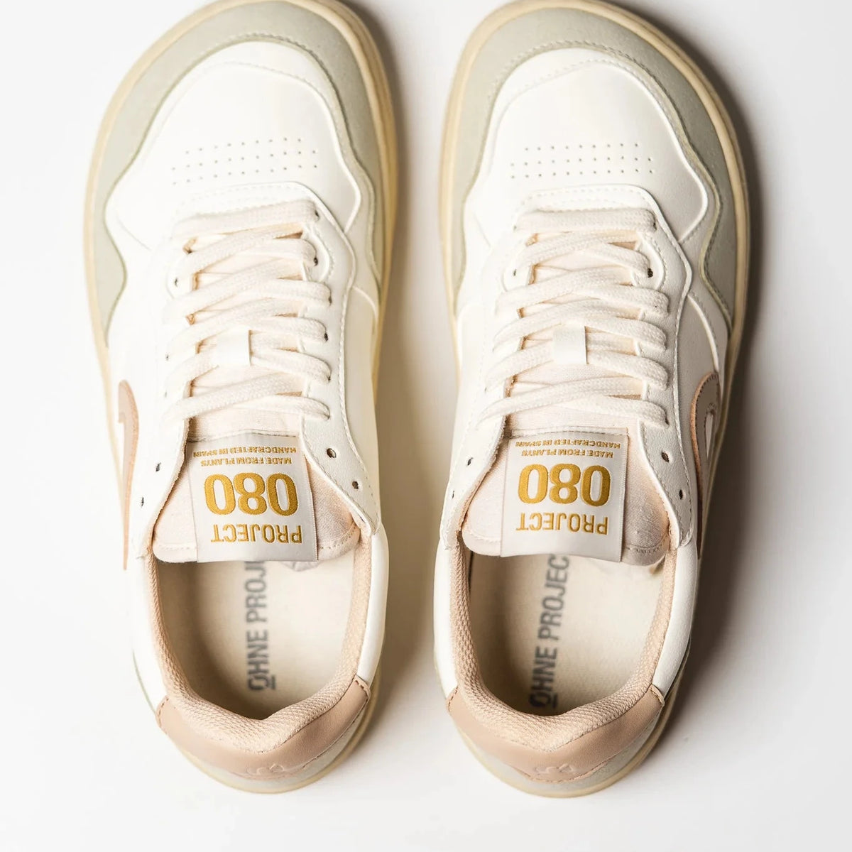 Ohne Project 080 Fehér/Púder Barefoot Sneaker – Manimal Footgear